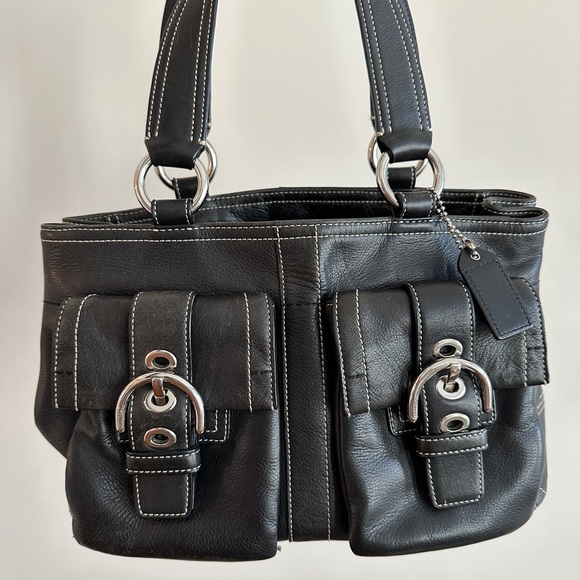 Coach | Bags | Coach Leather Black Handbag | Poshmark